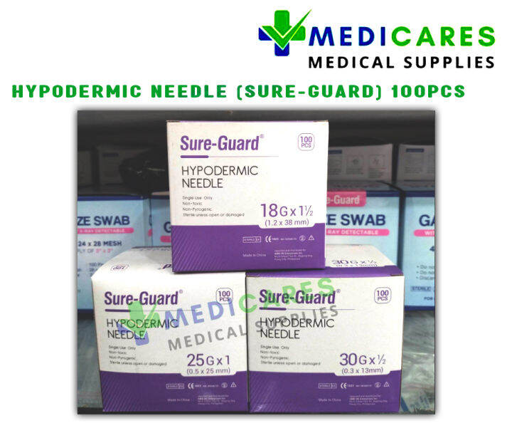 Sureguard Hypodermic Needle G18, G25 and G30(100pcs) | Lazada PH