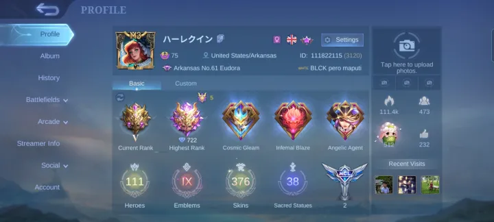 ML Account for sale | Lazada PH