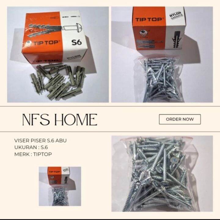 Fisher S.6 + Sekrup 6x11/4 isi -/+ 100pcs | Lazada Indonesia