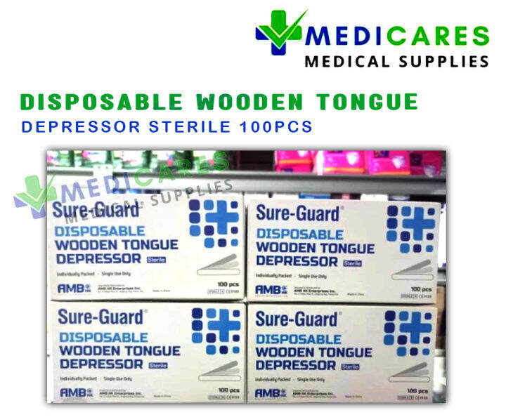 Sureguard Disposable Wooden Tongue Depressor 100pcs Sterile | Lazada PH