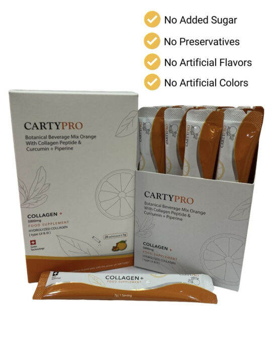 Cartypro Collagen 5000mg , Type I, II & III Enhance with Curcumin 250mg ...