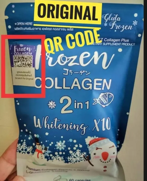 Original frozen collagen capsul 10× whitening With qr code buy 1 take 1 ...