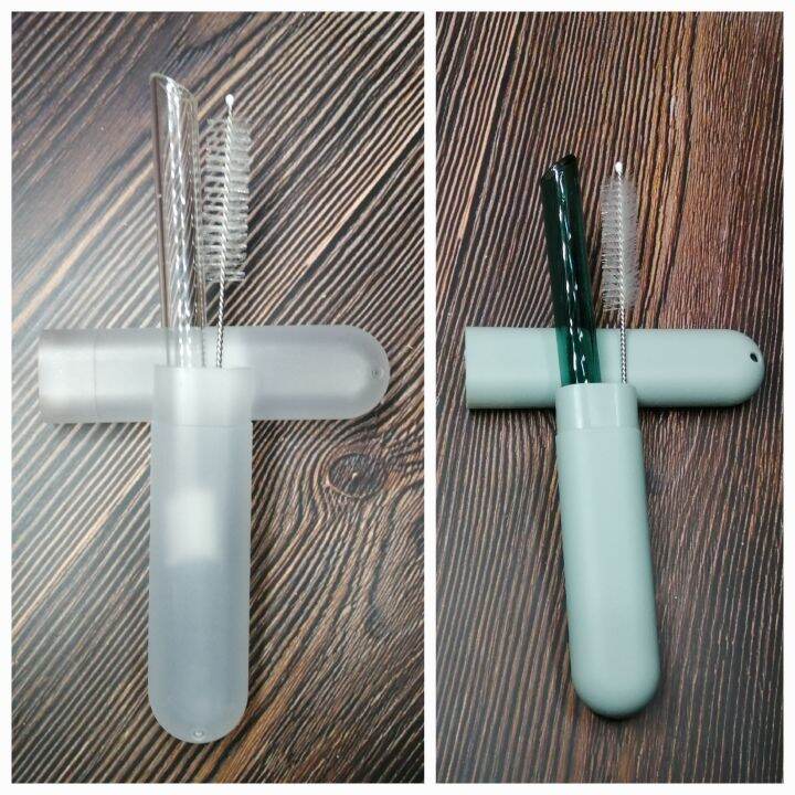 Pyrex Glass Straws POINTED Milk Tea Size Set Eco Friendly. | Lazada PH