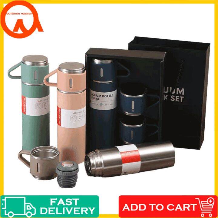 Top Grade Stainless Steel Thermos Flask w/ Gift 500ml Modern Tumbler ...