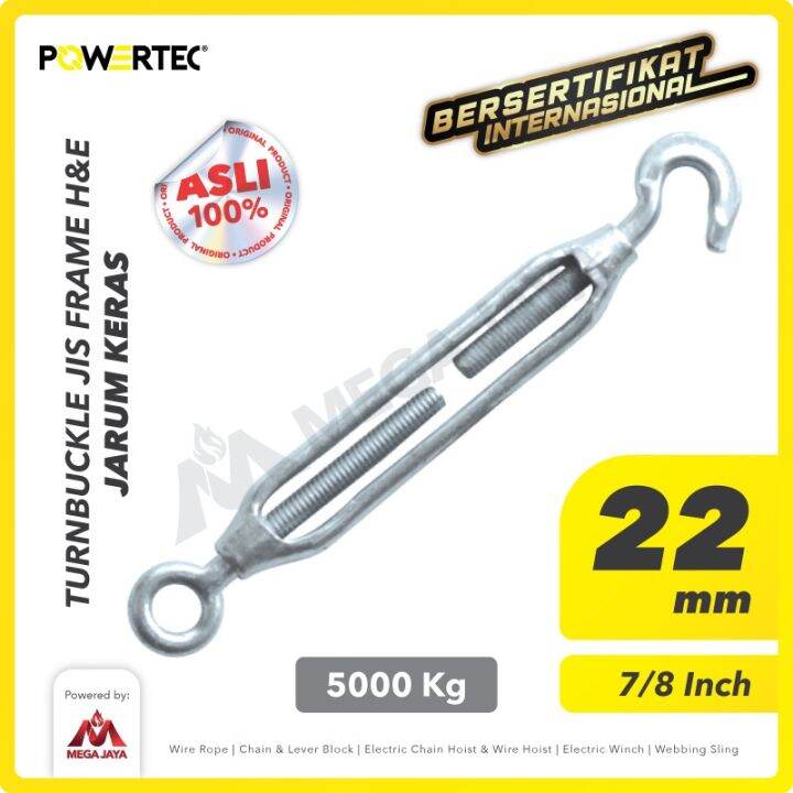 Turnbuckle / Jarum Keras JIS Hook & Eye M22 Span Skrup POWERTEC ...