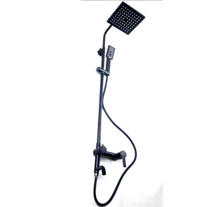 Keran tiang panas dingin hitam minimalis / shower column hitam ...
