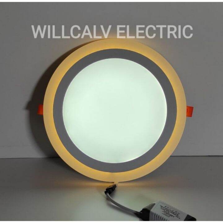 LAMPU LED PANEL BULAT LAMPU PANEL LED BULAT 4 INCHI 2 WARNA 6W PLUS 3W ...