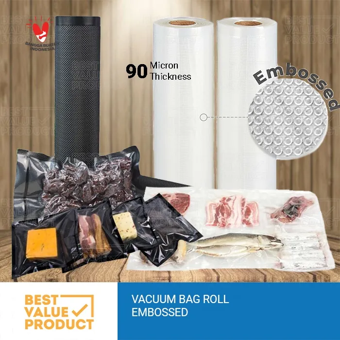 Plastik Vacum Vacuum Emboss ROLL 8x500 cm Vakum Makanan 8 x 500 cm ...