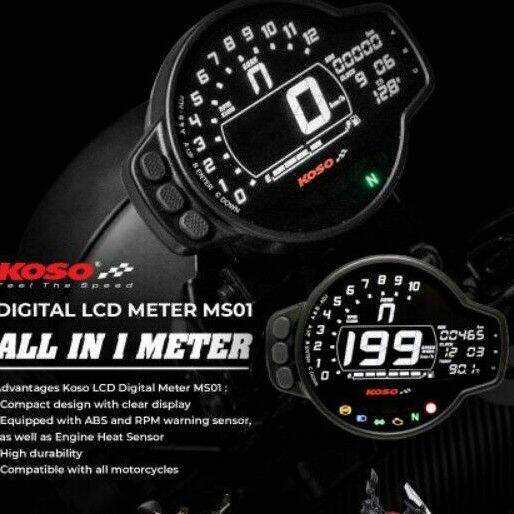 Speedometer Digital LCD Meter MS01 KOSO Original | Lazada Indonesia
