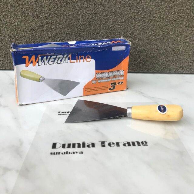 Pisau Dempul Gagang Kayu 3’’ WERKLINE | Lazada Indonesia