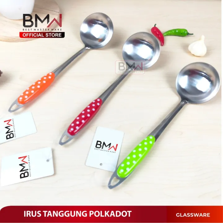 BMW Kitchen Ware - Irus Centong Kuah Sayur Motif Polkadot Stainless ...