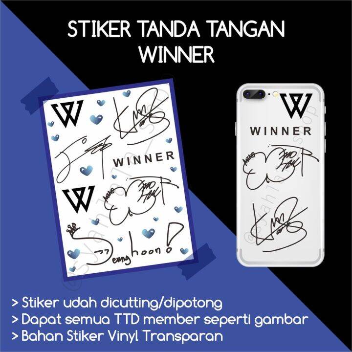 STIKER TANDA TANGAN WINNER TTD KPOP WINNER | Lazada Indonesia