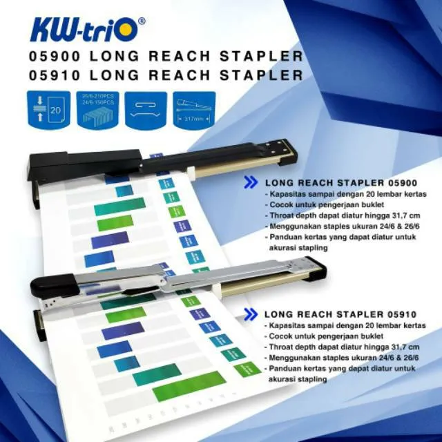 Stapler Besar / Long Reach Stapler Kw Trio 5900 BONUS 1BOX no 3 ISI ...