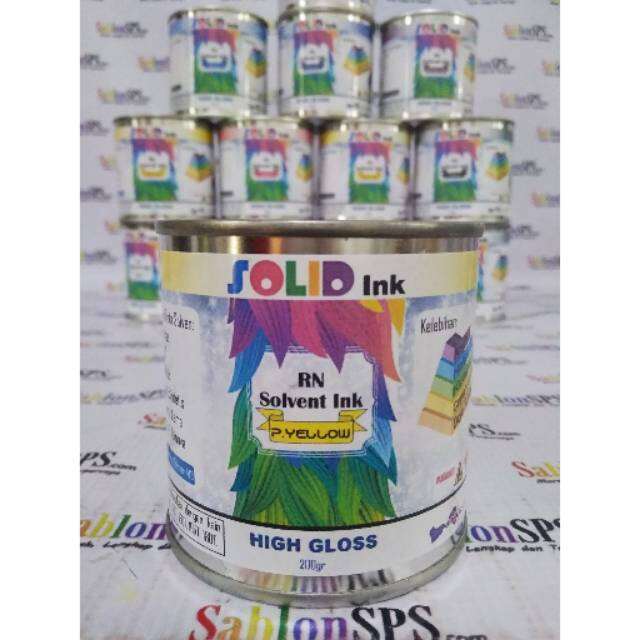 Tinta Sablon PVC Solvent Based 200 gr Proses Yellow Kertas/ Vinyl ...