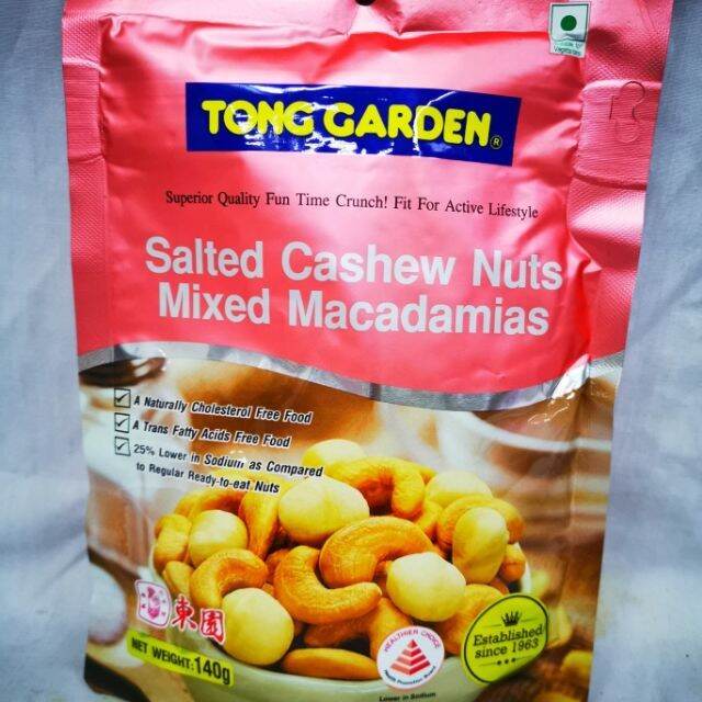 TONG GARDEN SALTED CASHEW NUTS MIXED MACADAMIAS 140G | Lazada