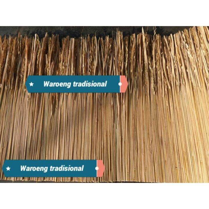 DEKORASI JERAMI/ATAP JERAMI/ANYAMAN JERAMI/JERAMI PADI ASLI SIAP PAKAI ...