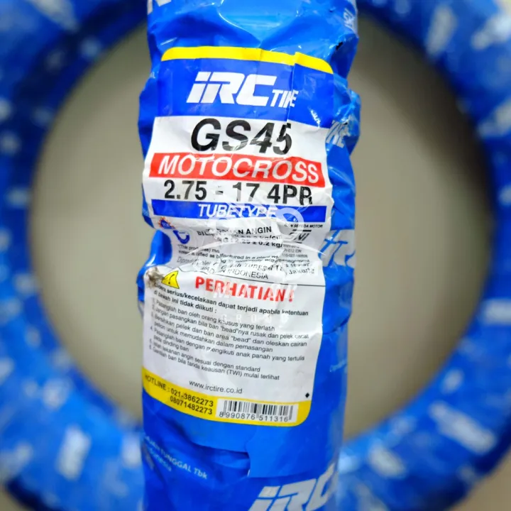 Ban Luar IRC 275-17 GS 45 Moto Cross Sepeda Motor atau 80/90-17 Trail ...