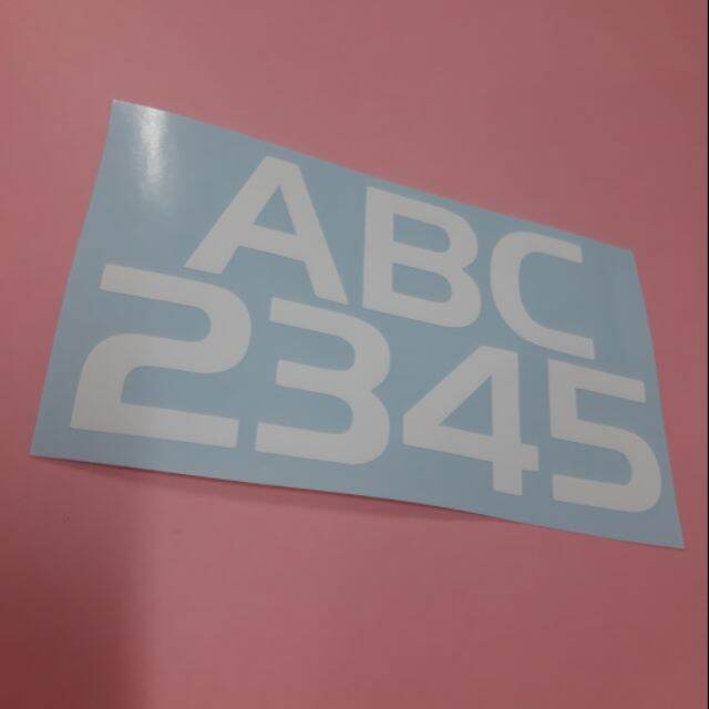 STICKER NOMBOR PLATE MOTOR (CODE 28) | Lazada