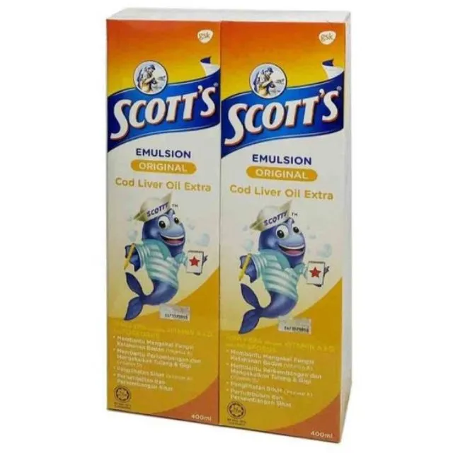 Scott's Emulsion Original Cod Liver Oil Extra 400ml x2 | Lazada