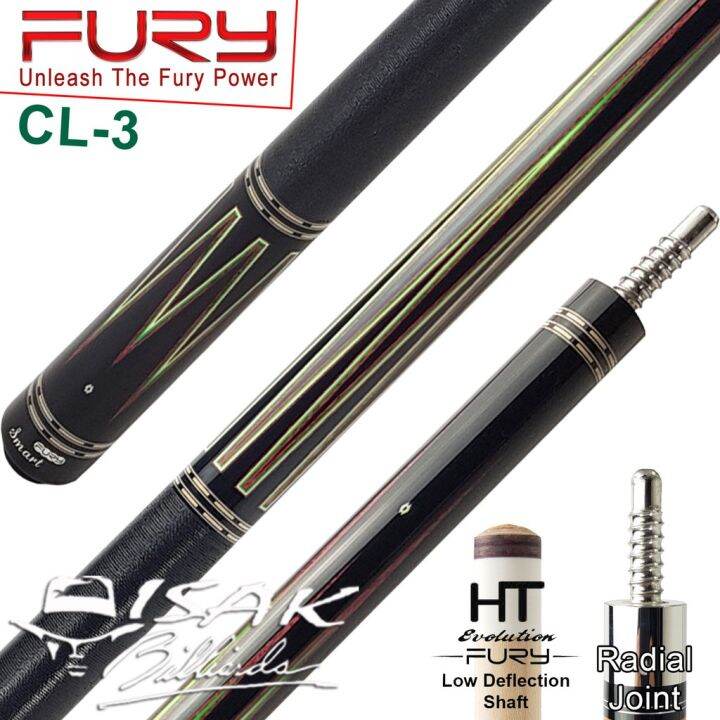 Fury CL-3 Cue - HTE Low Deflection Shaft Radial Billiard Stick Biliar ...