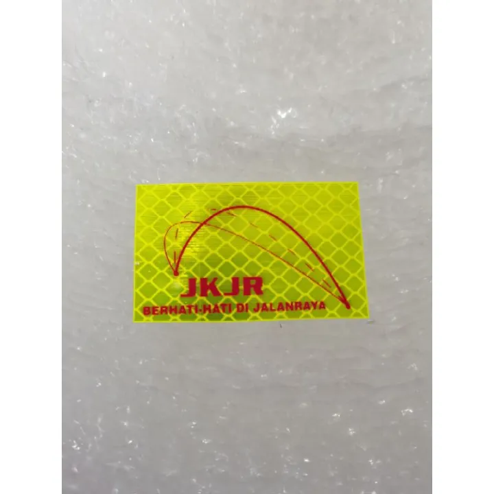 STICKER REFLECTIVE JKJR (BERHATI-HATI DI JALAN RAYA) | Lazada