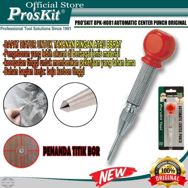 Proskit AUTOMATIC CENTER PUNCH Pro'skit 8PK-H081 ORIGINAL - Penanda ...