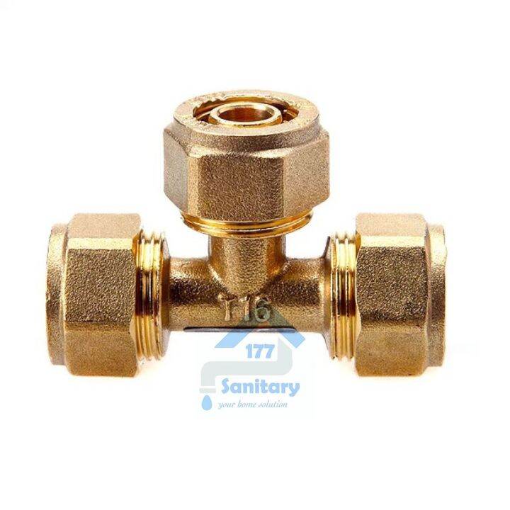 Nepel Tee KUNINGAN sambungan Pipa air Panas TPPP -kran T Fitting pipa ...