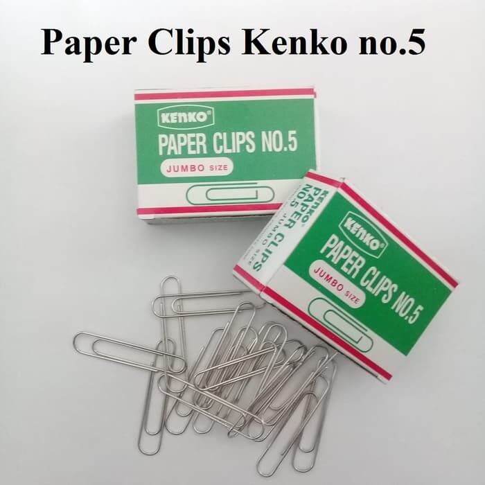 PAPER CLIP JUMBO KENKO No. 5 / KLIP KERTAS JUMBO ( Besar ) - 1 Box ...