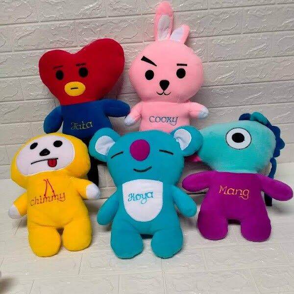 Boneka BT21 BTS Full Body BT12 Karakter Unofficial Ukuran 20cm CHIMMY ...