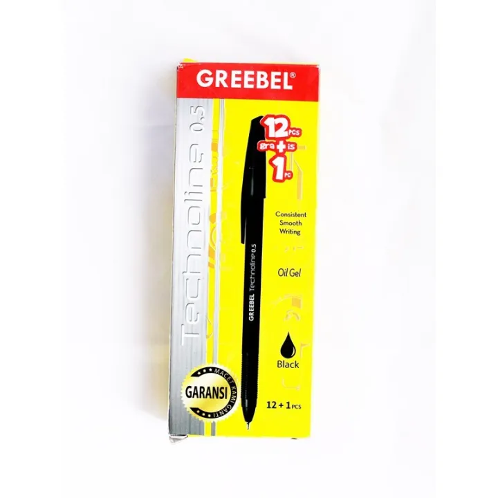 Greebel Ballpen Technoline 0.5 Black (12+1) Crd | Lazada Indonesia