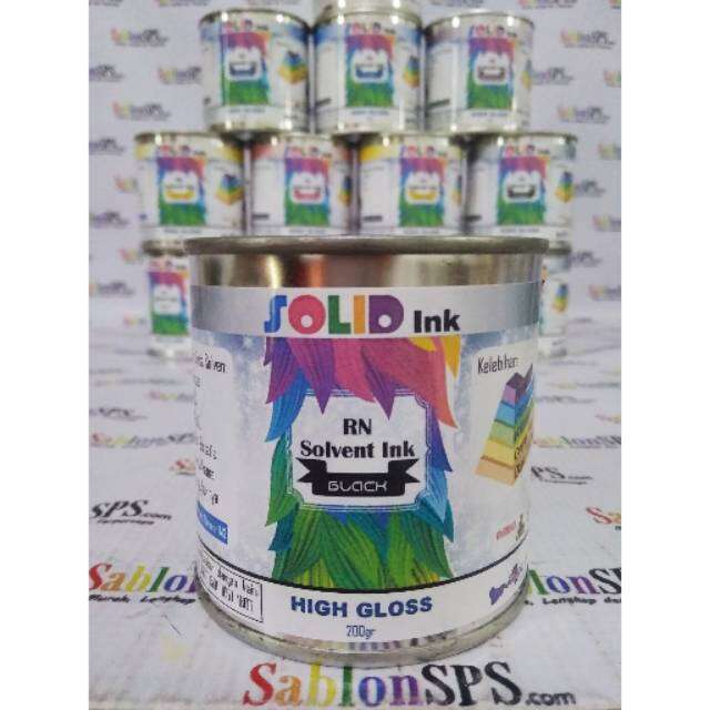 Tinta Sablon PVC Solvent Based 200 gr Hitam Black Kertas/ Vinyl ...