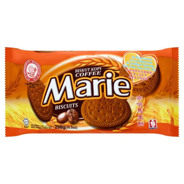 Hup Seng Ping Pong Brand Coffee Marie Biscuits (298g) | Lazada