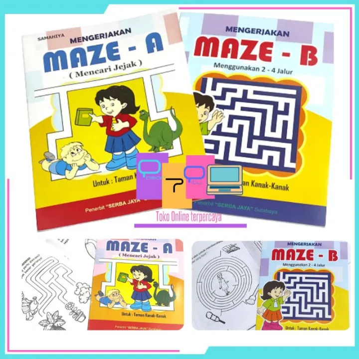 Buku Anak Paud TK Maze Mencari Jejak | Lazada Indonesia