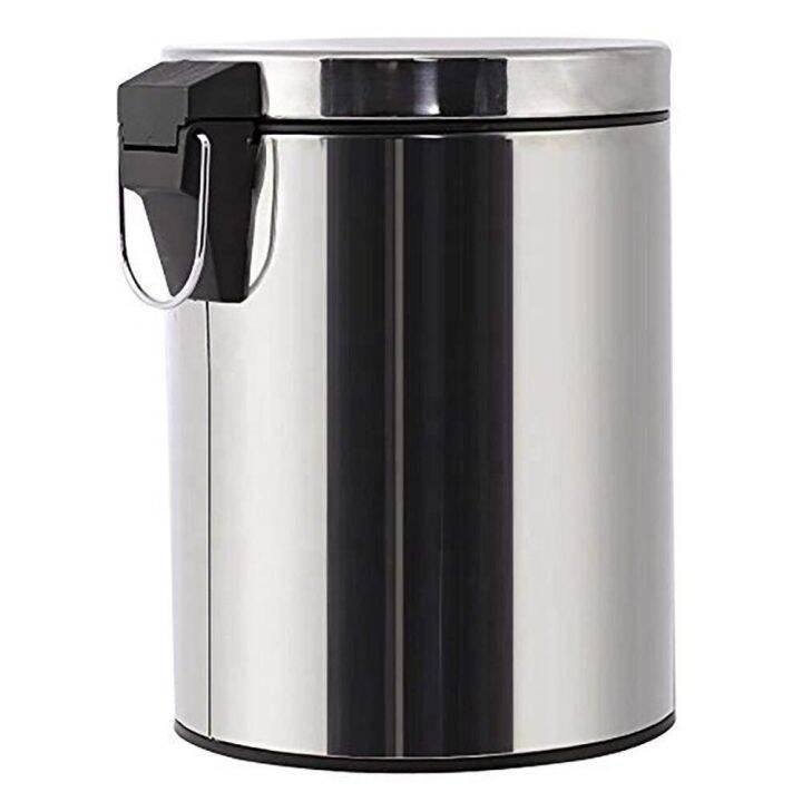 Tempat Sampah Injak Stainless Steel, Trash Bin Kawat Bulat Hitam / Dust ...