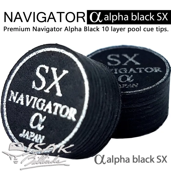 Navigator Alpha Black SX - Super Soft Layer Cue Tip - Biliar Billiard ...