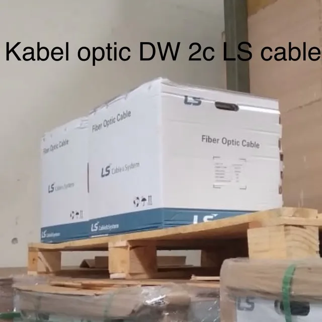 Drop wire kabel 2core dw fiber optic round type merk LS cable | Lazada ...