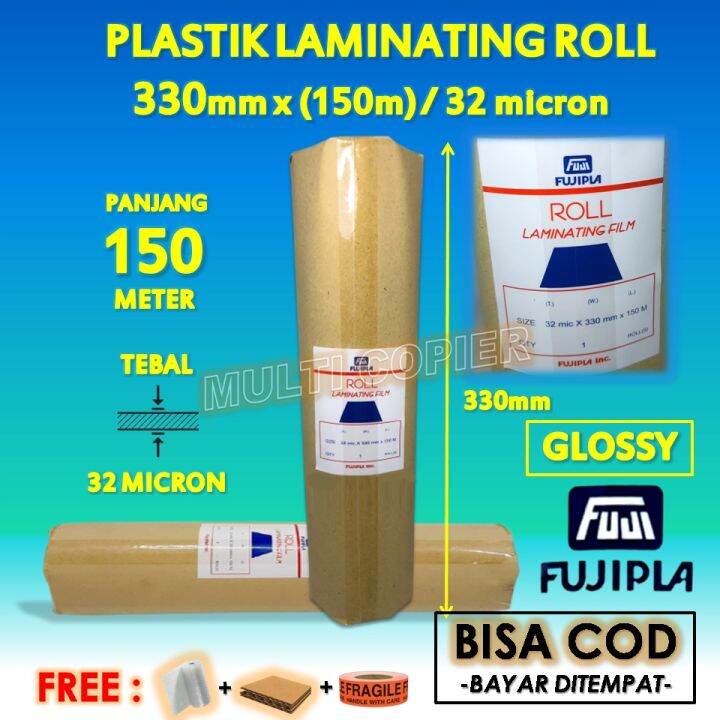 Plastik Laminating Film Roll Fujipla Glossy 330 Mm X 150 M 32 Micron ...