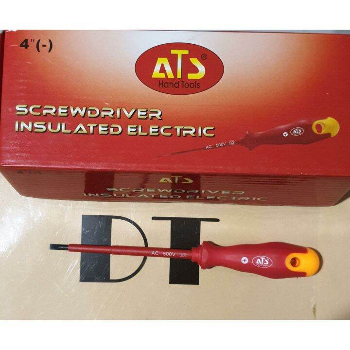 Obeng Elektrik ATS 4in - Obeng Listrik Karet Magnet 4 Minus Insulated ...