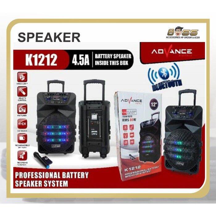 Speaker Bluetooth Advance K1212 Speaker PA Hi Fi Portable | Lazada Indonesia
