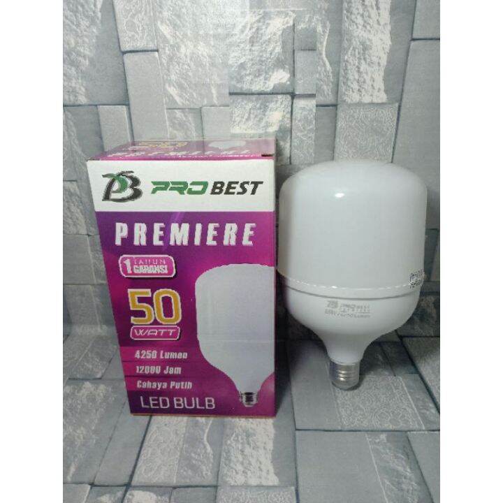 Bohlam lampu LED 50 Watt Premiere LED Bulb Jumbo Cahaya Putih | Lazada Indonesia