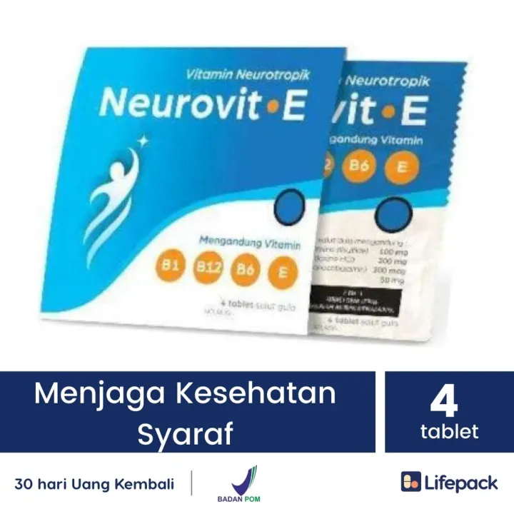 Neurovit E 4 Tab - Obat Saraf - Lifepack | Lazada Indonesia