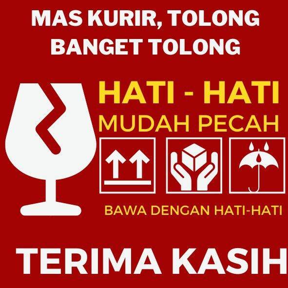 STIKER FRAGILE STIKER BARANG MUDAH PECAH HATI-HATI SIAP KIRIM READY ...