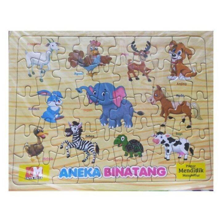 Puzzle/Puzle/Pazel Aneka Binatang Ukuran kecil | Lazada Indonesia