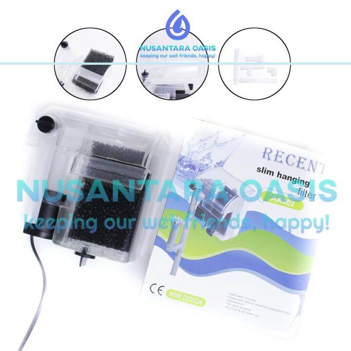 FILTER GANTUNG AQUARIUM HANGING FILTER SLIM PLUS SKIMER RECENT AA 502 ...