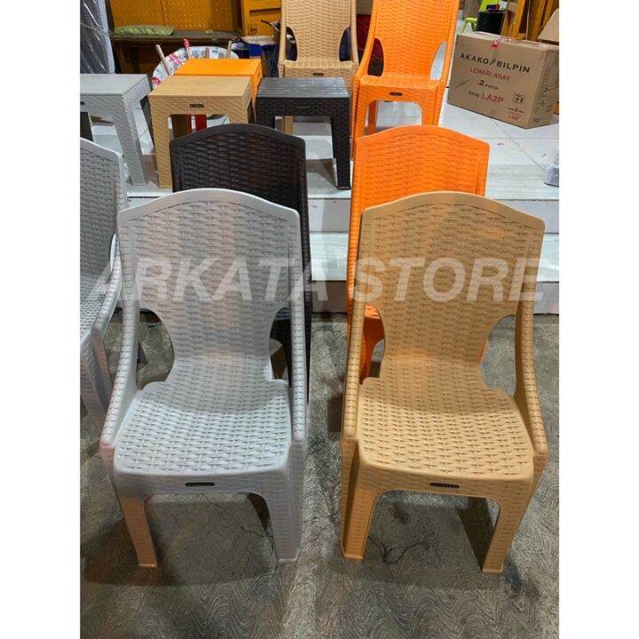 Kursi Plastik Pangeran Napolly PRC-221 RA Kursi Senderan Plastik Tangan ...