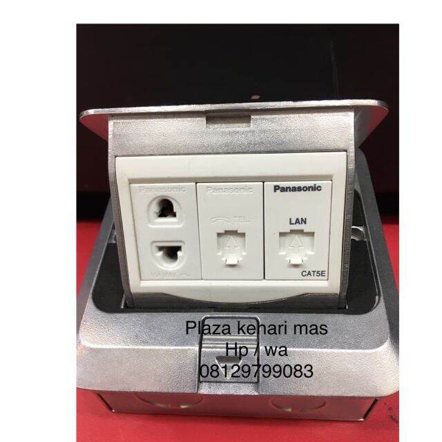 Stop kontak lantai panasonic stop telpon data cat 5e floor soket socket ...