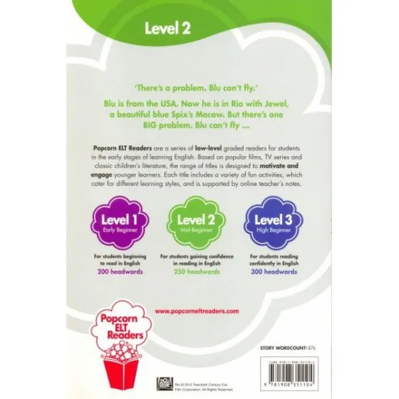 POPCORN READERS 2:RIO LEARNING TO FLY+CD PK BY DKTODAY | Lazada.co.th