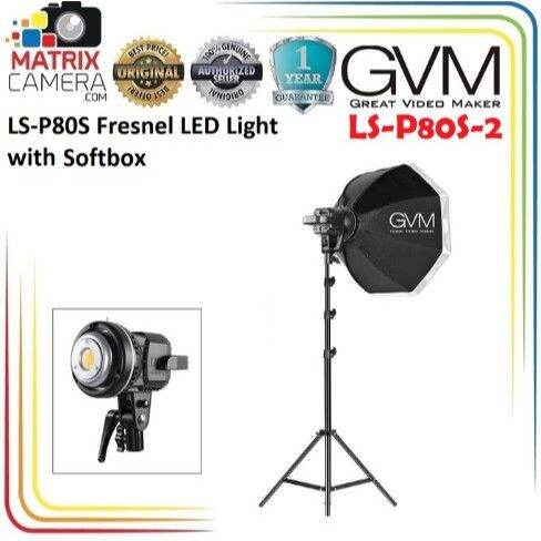 GVM LS-P80S-2 Fresnel LED Light with Soft Box Softbox | Lazada Indonesia