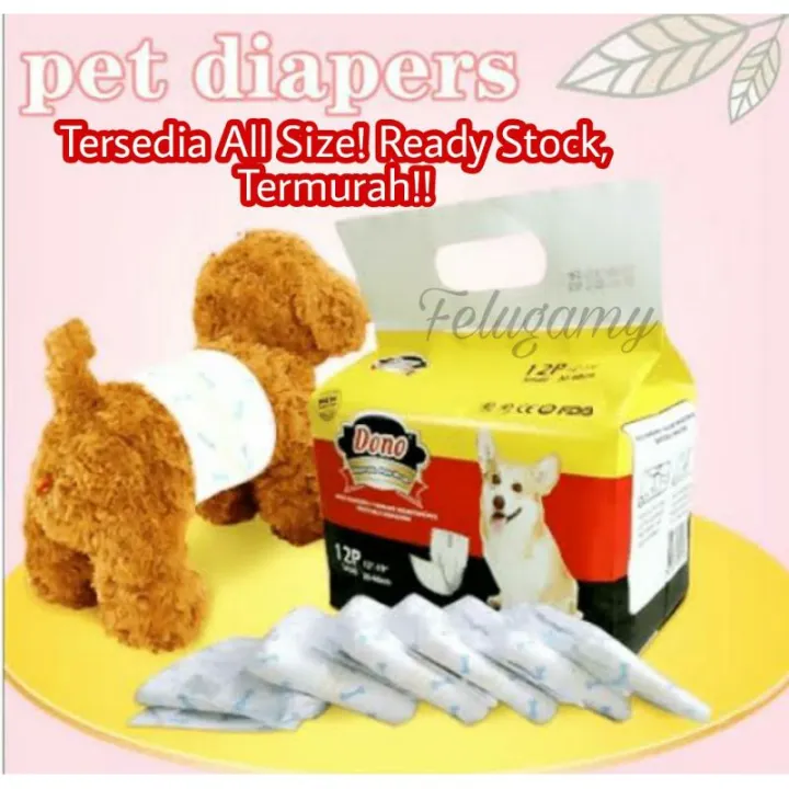 Popok Anjing Jantan / Pampers Anjing Dono Disposable Diapers Male All ...