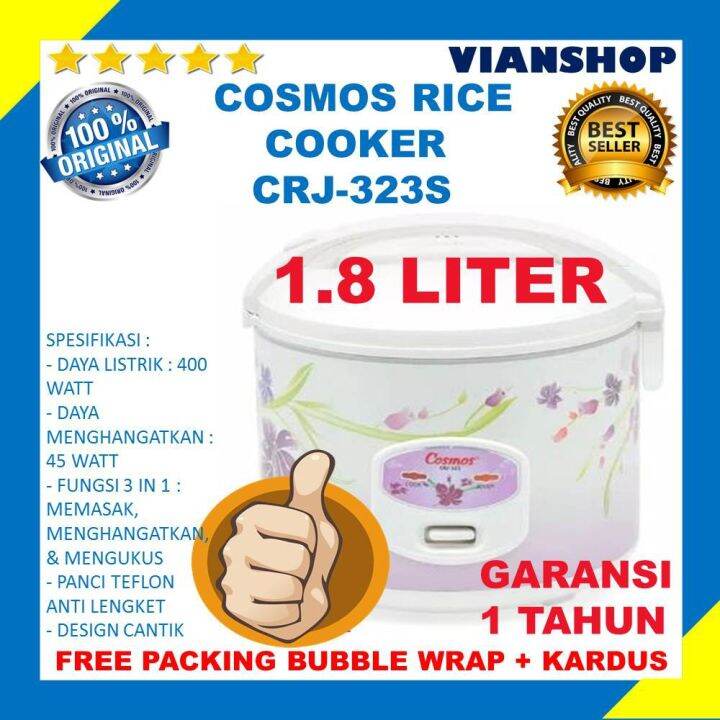 Rice Cooker Cosmos Magic Com Crj323s Kosmos Mejikom 3 In 1 Penanak Nasi ...